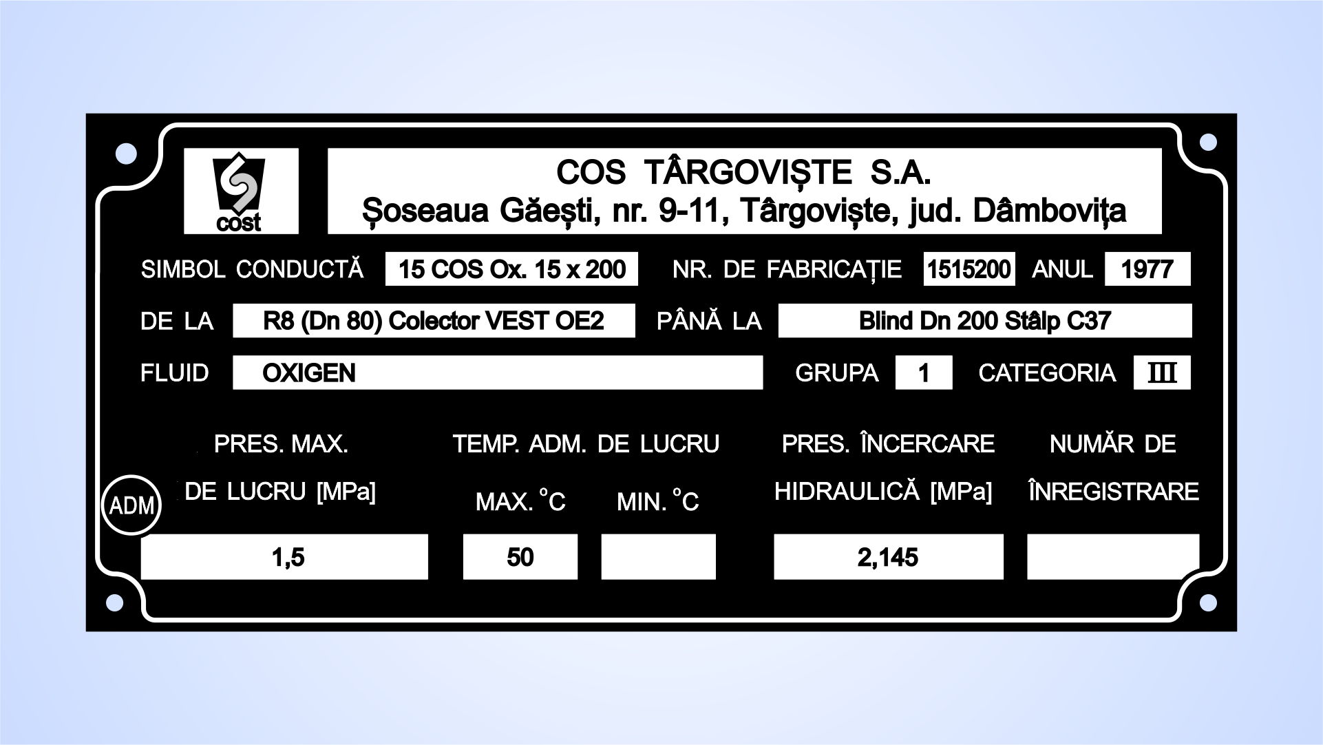 Plăci de timbru - Etichete Aluminiu